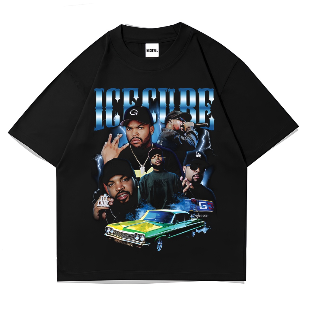 Jual KAOS BAJU ICE CUBE | T-SHIRT HITAM VINTAGE BOOTLEG OVERSIZE | RAP ...
