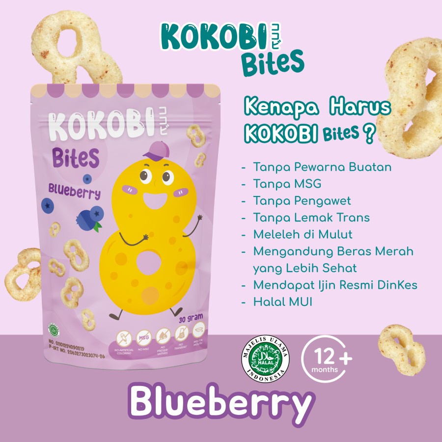 Jual Abe Food Kokobi Bites Blueberry - Snack Sehat Bayi 12m+ | Shopee ...