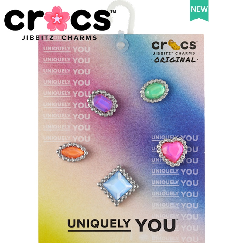 Jual Metal jibbitz crocs set Beautiful Gem 5 PACK Shoe Buckle with ...