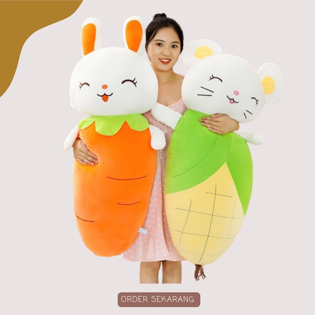 Jual Boneka Kelinci Lucu Wortel Jagung Boneka Lembut Mewah Mainan Bayi ...