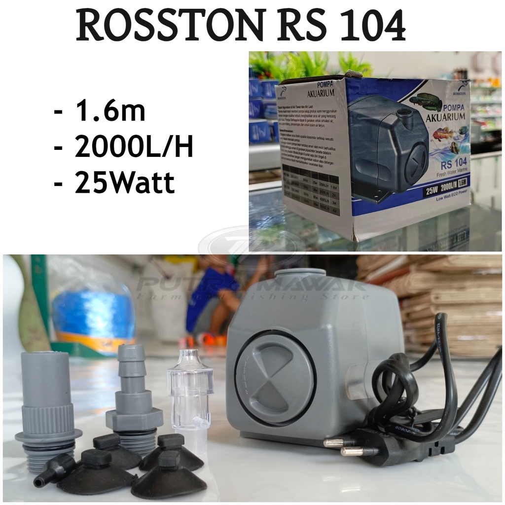 Jual Rosston Rs-104 Pompa Air Celup Akuarium Mini/Pompa Roston 104 Buat ...