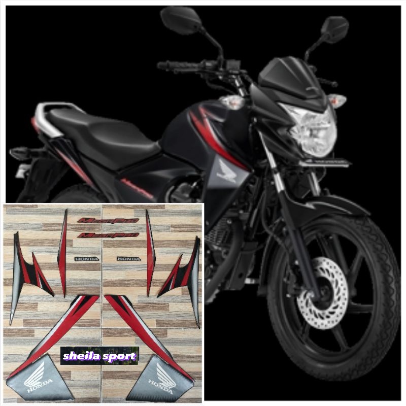 Jual striping mega pro stiker Honda Megapro hitam tahun 2012 kualitas ...