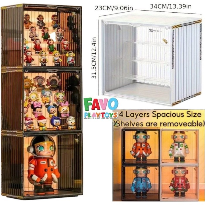 Jual 4 Layers Clear Acrylic Blind Box Storage Display Stand Case ...