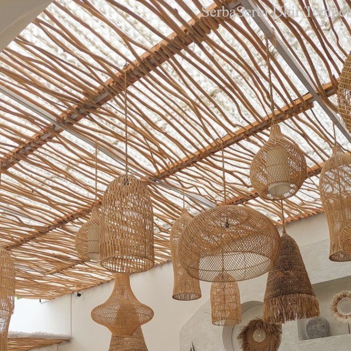 Jual Bahan Ranting Kayu Jati Dekorasi Atap Rumah Cafe Resto Panjang 150 ...