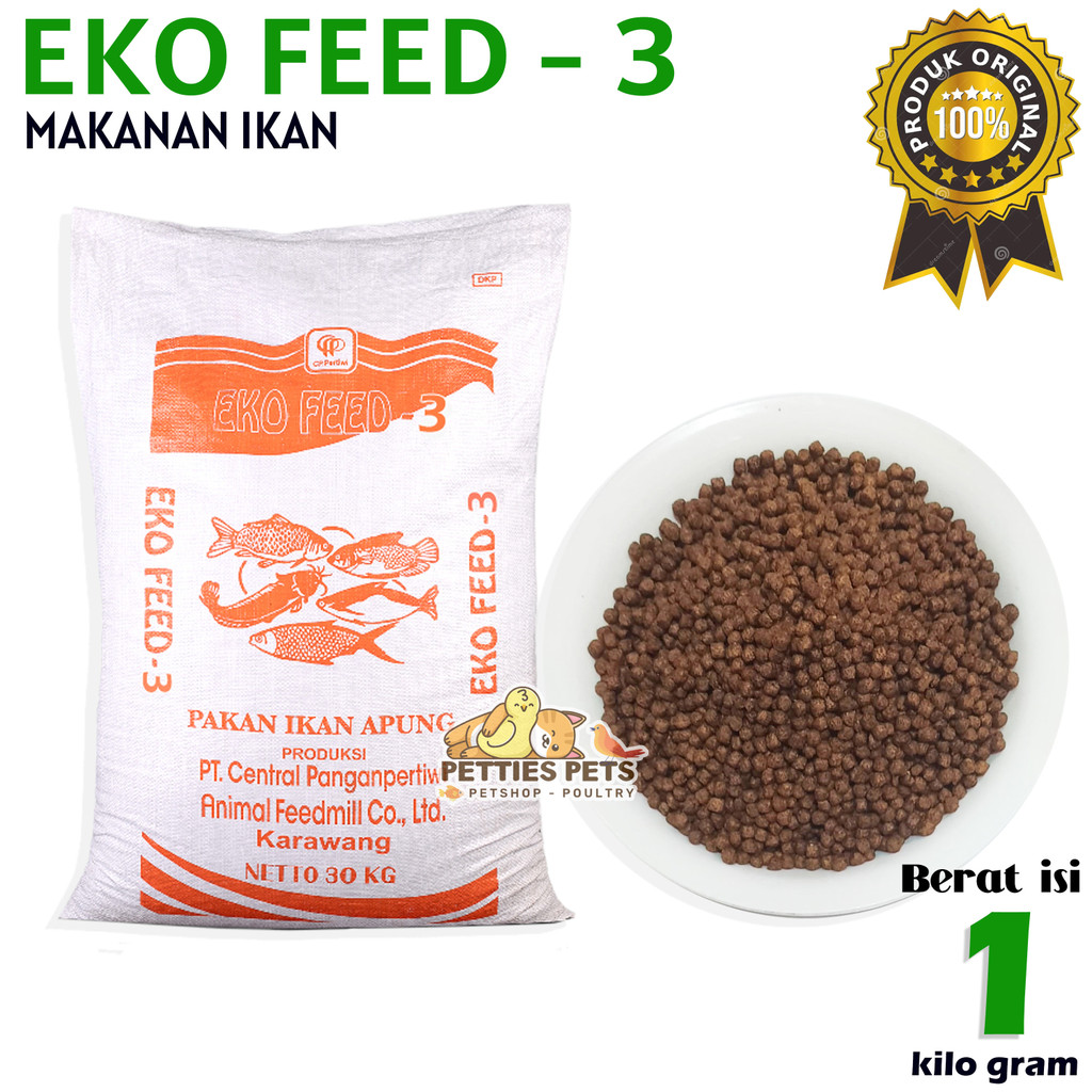 Jual PTS PROMO!! Eko Feed 3 Pakan ikan lele nila gurame bandeng Pelet ...