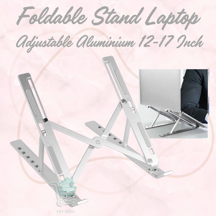 Jual LUXTON Stand Laptop Premium Silver Aluminium Lipat Adjustable Ergonomis untuk Laptop 12-17 ...
