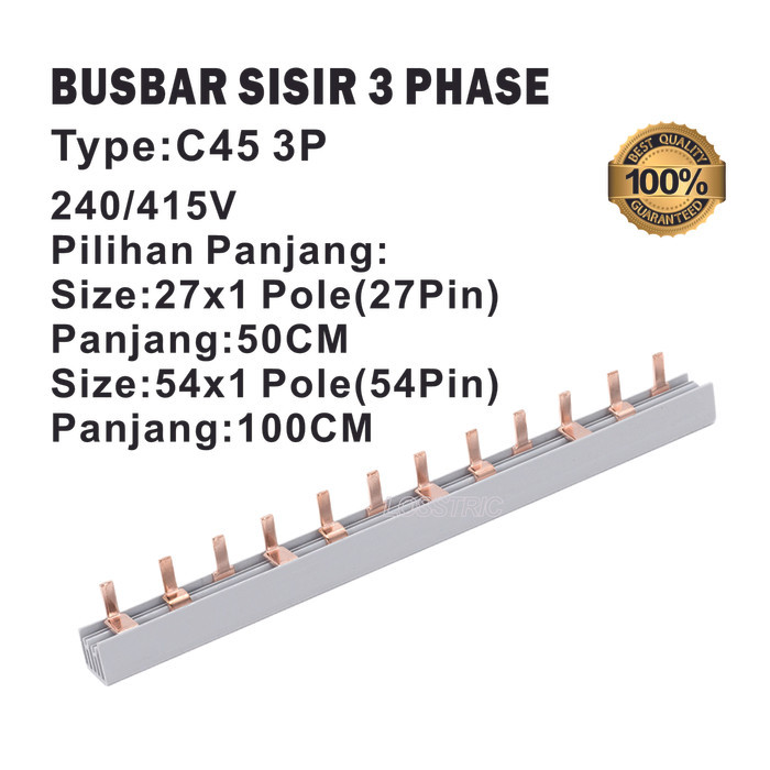 Jual BUSBAR SISIR 3P MCB 3PHASE REL SISIR JUPER | Shopee Indonesia
