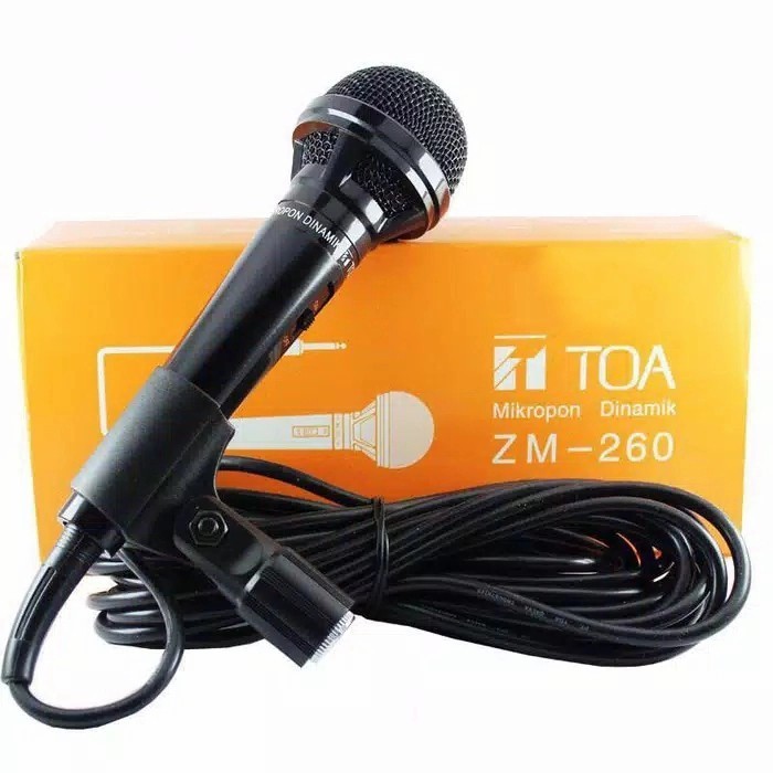 Jual TOA Microphone Kabel ZM-260 Mic Kabel Original Suara empuk | Shopee Indonesia