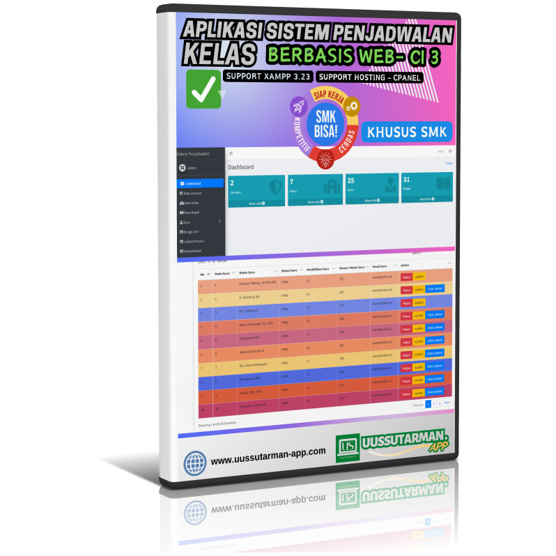 Jual aplikasi Sistem Informasi Penjadwalan Kelas Berbasis Web (Codeigniter) | Shopee Indonesia