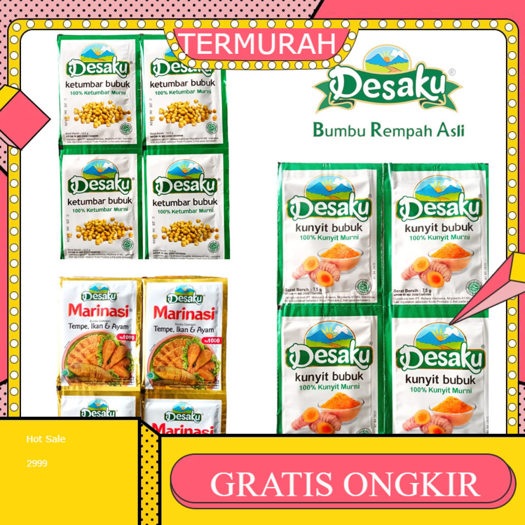 Jual DESAKU Bumbu All Varian Rasa Gorengan Marinasi Ayam Tempe Ikan ...