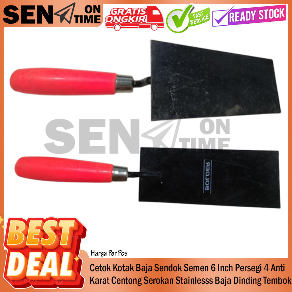 Jual Cetok Kotak Sendok Semen 6 Inch Persegi 4 Peralatan Konstruksi ...