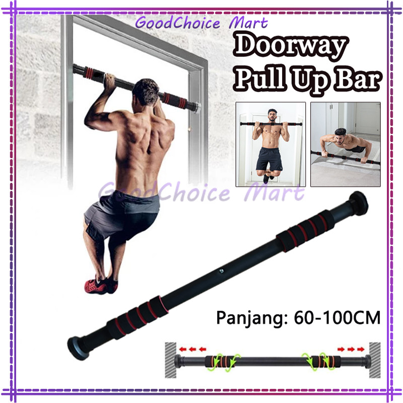 Jual Pull Up Bar Adjustable 60-100 CM / Dinding Pintu Door Chinning ...