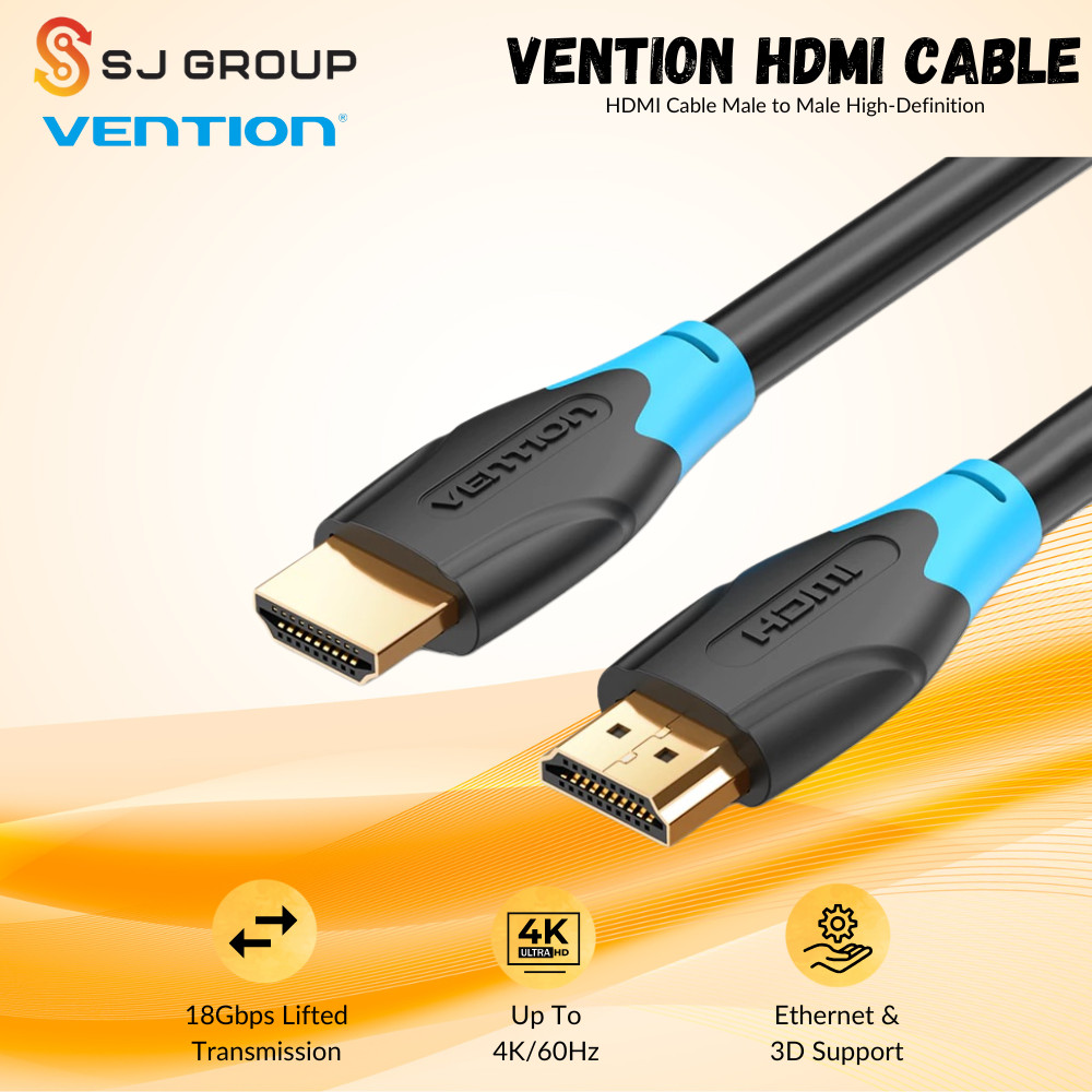 Jual Vention HDMI Cable 3D v2.0 4K UHD High Speed Quality Kabel Sync Audio Video (0.75-12 Meter ...