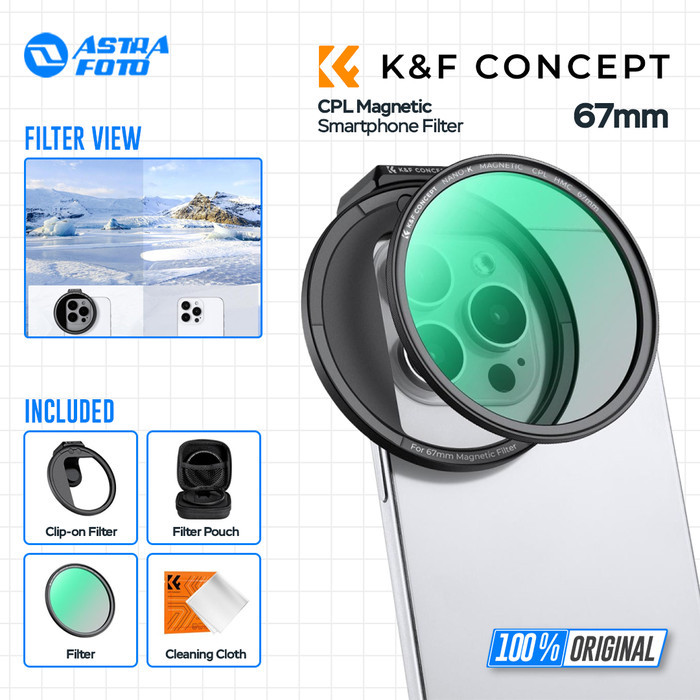 Jual KNF Concept 67mm CPL Magnetic Phone Filter With Cold Shoe For ...