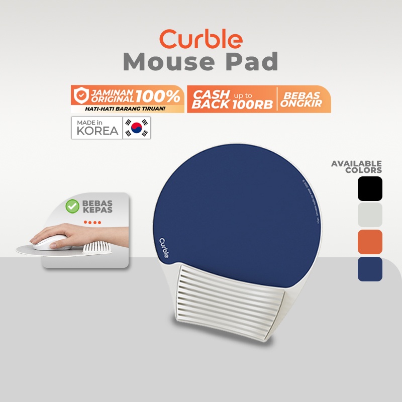 Jual Curble Alas Mouse Ergonomis Mouse Pad - Navy | Shopee Indonesia