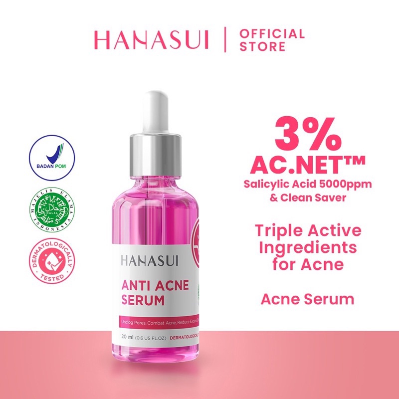 Jual Hanasui Anti Acne Serum New Look & Hanasui Vitamin C + Collagen ...
