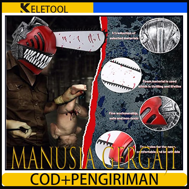 Jual topeng insomen gergaji Hantu pantomim neonymus manusiagergaji ...
