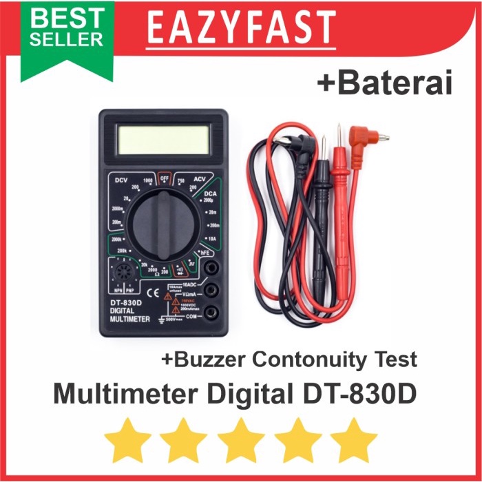 Jual Multimeter Digital DT-830D Buzzer Beep Avo Volt Ampere Ohm Multi Meter | Shopee Indonesia