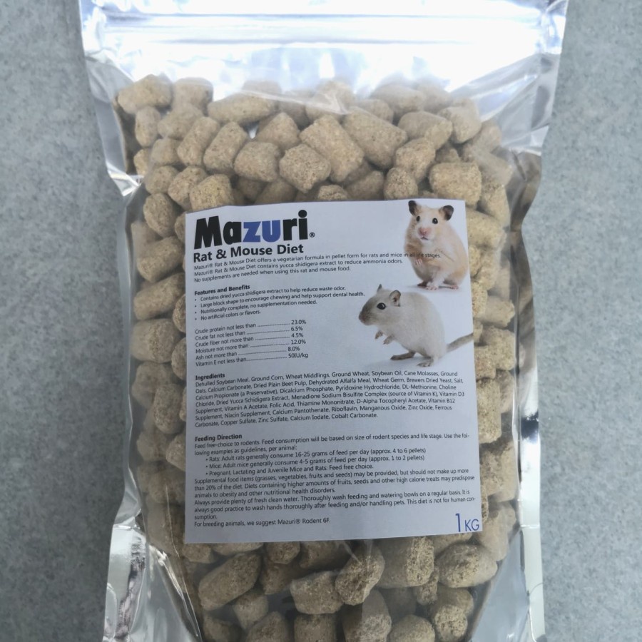 Jual Mazuri Rat n Mouse Diet Makanan Hamster Prairie Dog JERBOA 1kg ...