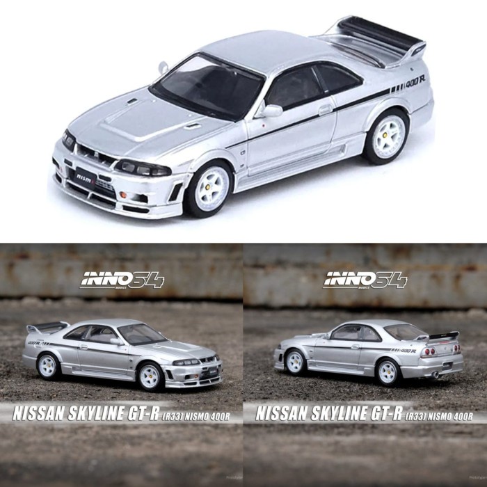 Jual R-34 INNO64 NISSAN SKYLINE GTR (R33) NISMO 400R SONIC SILVER ...