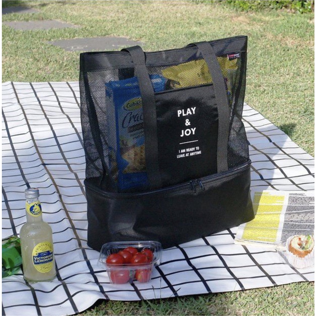 Jual WRF66 Tas Korea Double Layer Bag Travel Sport Piknik Tas 2 Lapis ...