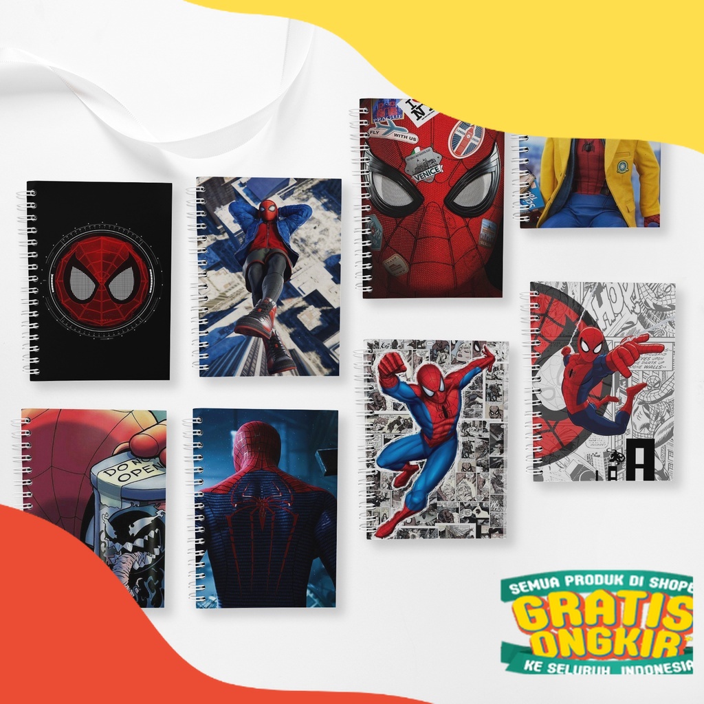 Jual Note Book Spiral Large (10 cm X 14 cm) Edisi Spiderman / Notebook ...