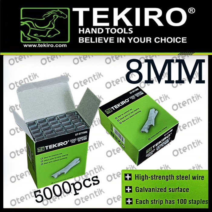 Jual TEKIRO ISI STEPLES TEMBAK 8MM ISI 5000PCS - REFILL ISI STAPLER 8 ...