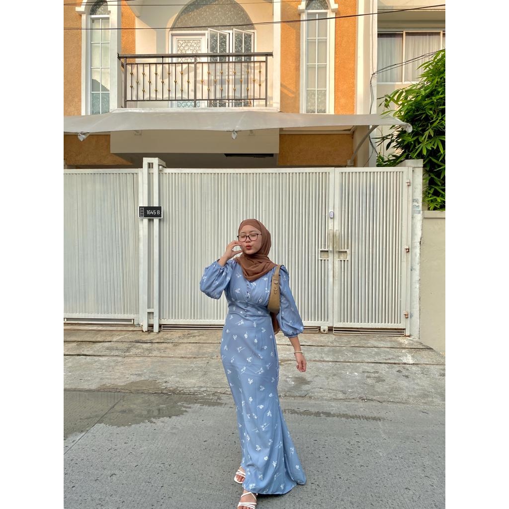 Jual W & K - ZFS OOTD DRESS MAXI JEAN FISHTAIL / Adeline Maxi Dress ...