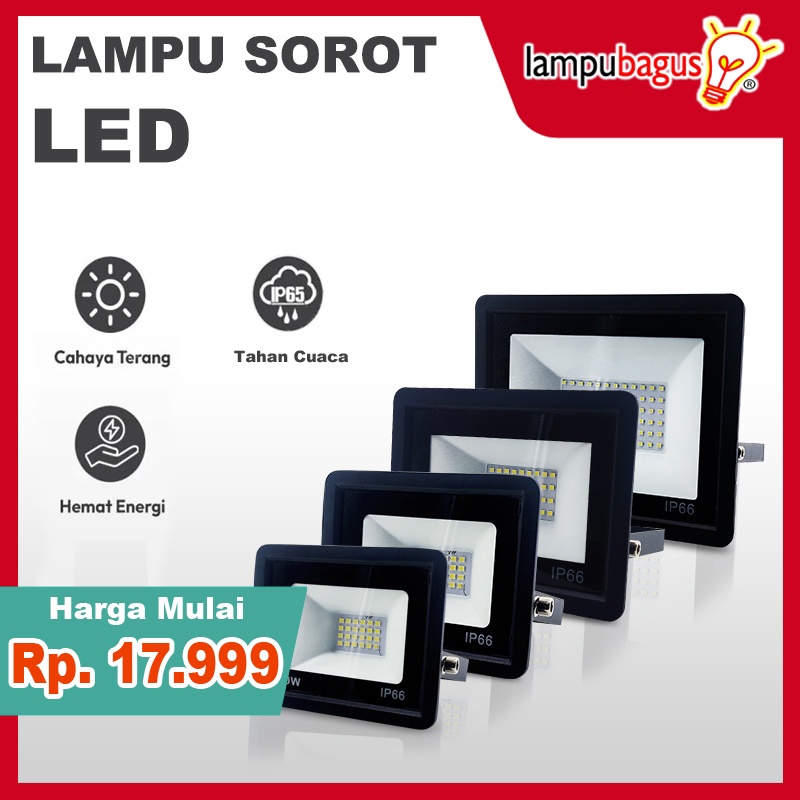 Jual Lampu Sorot Led 10W 20W 30W 50W Floodlight IP65 Waterproof / Lampu Tembak Led Outdoor ...