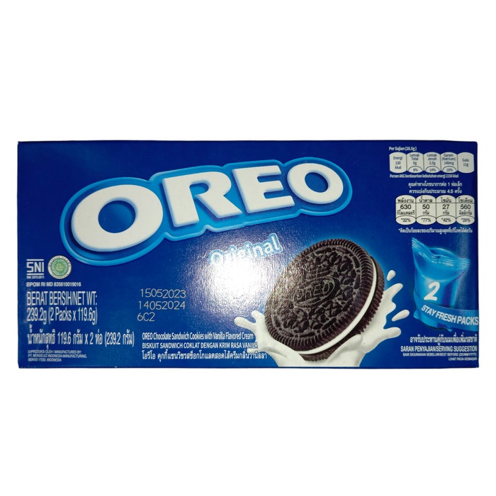 Jual OREO Vanila Original Cream 119,6gr/ Isi 2 | Shopee Indonesia