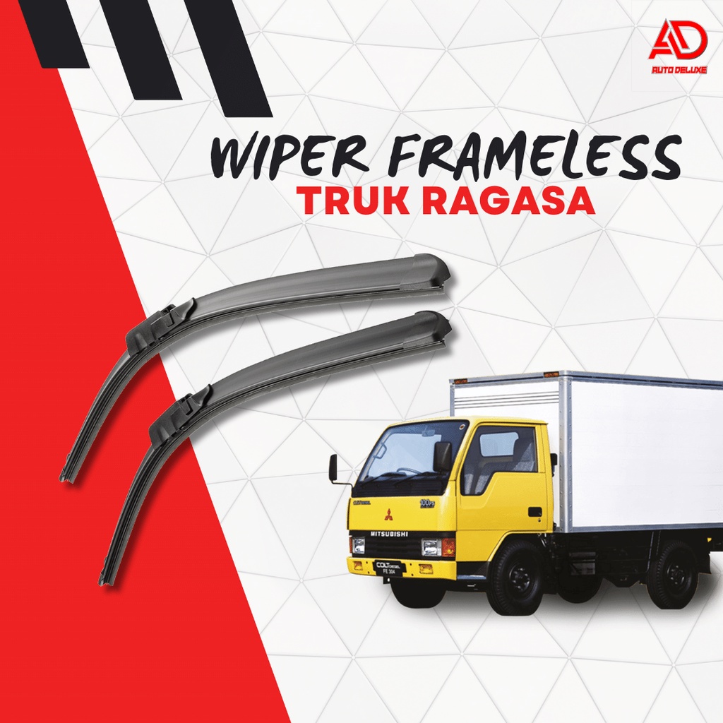Jual Wiper Truk Ragasa Model Frameless 1 Set Kiri dan Kanan - Karet ...