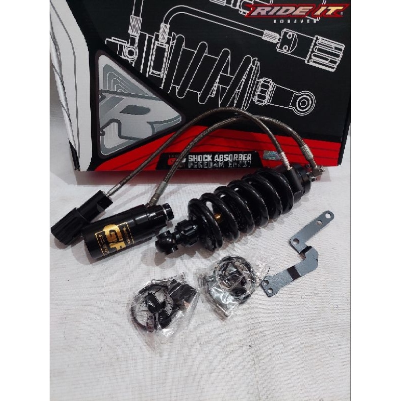 Jual Monoshock tabung pisah Fleksibel Ninja RR 150 RIDE IT GP 103 dan GP 104 Gold Series Black ...