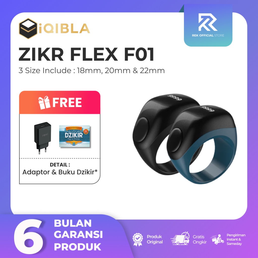 Jual iQibla Zikr Smart Ring Flex F01 Lite Cincin Tasbih Digital | Shopee Indonesia