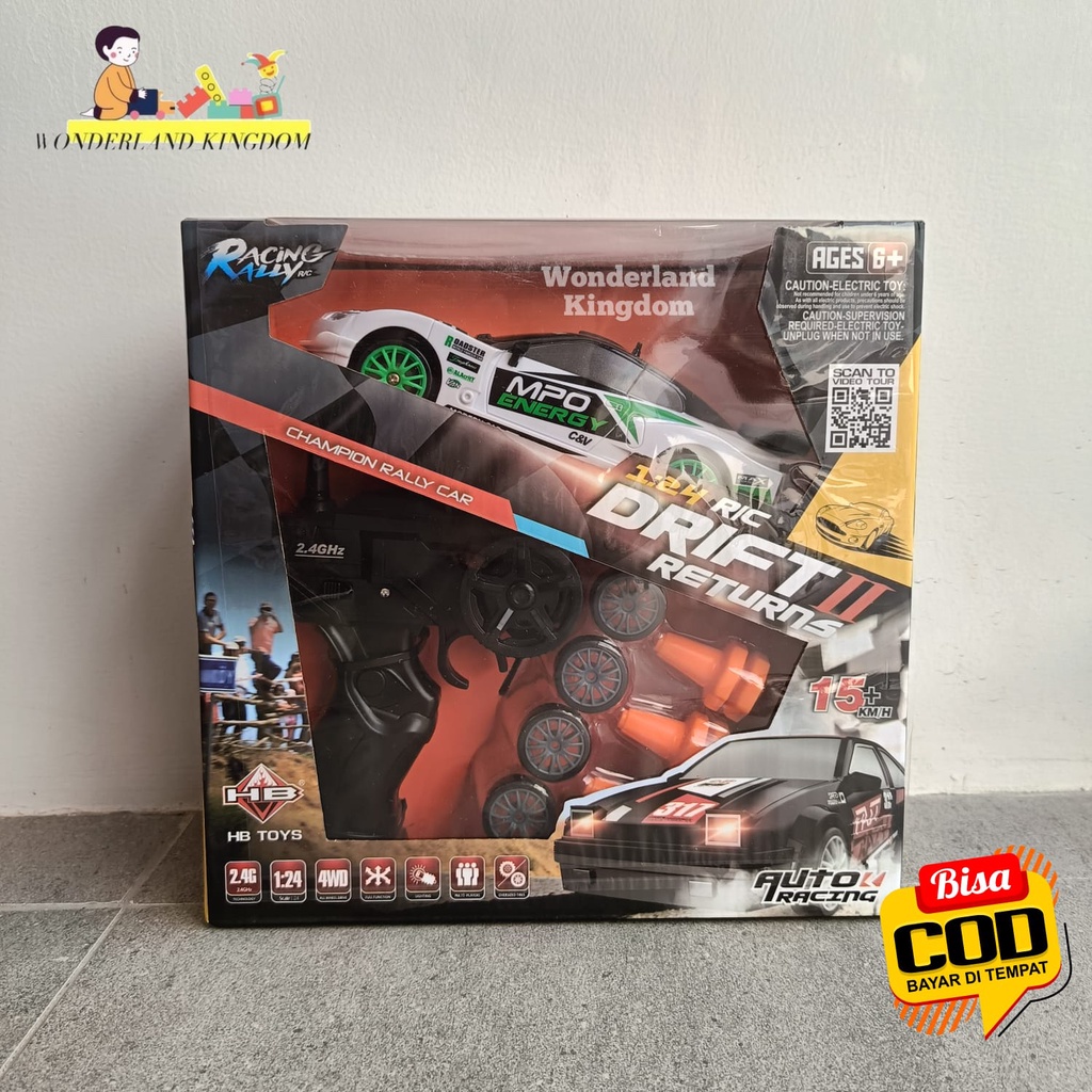 Jual Mobil RC Drift 1:24 2.4 Ghz QD HB Toys - Mini RC Drift Remote ...