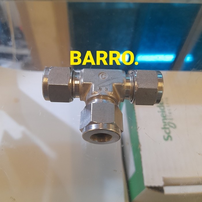 Jual Tee Union Connector Tubing Stainless 10 mm Konektor Tube SS 316 | Shopee Indonesia