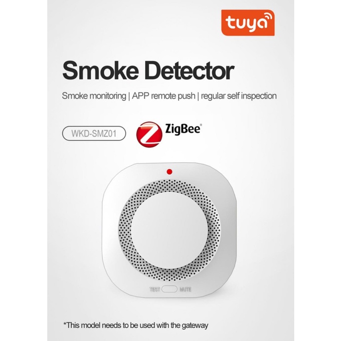 Jual Smart ZigBee Smoke Detector Home Automation Tuya 80dB Alat Deteksi ...