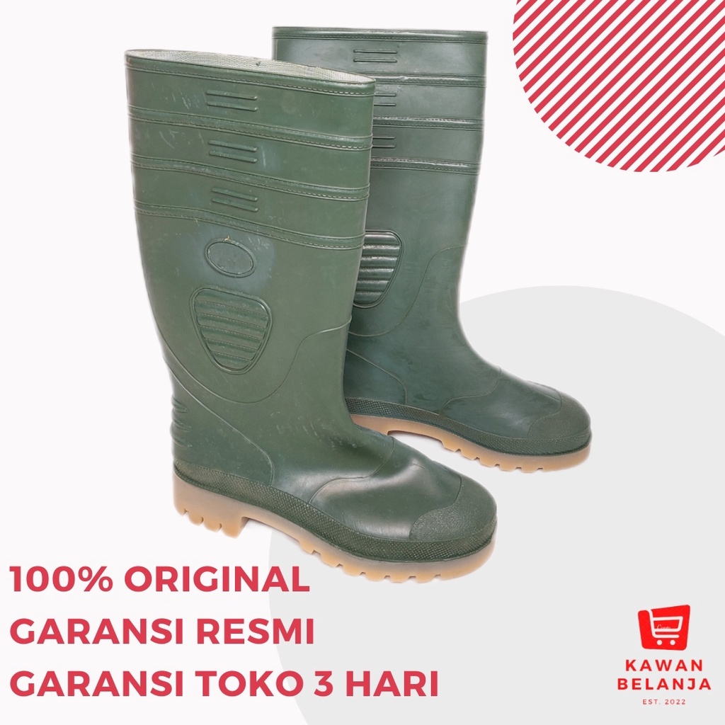 Jual Sepatu Boot Tinggi New Era Hijau Sepatu Perkebunan Kontruksi ...