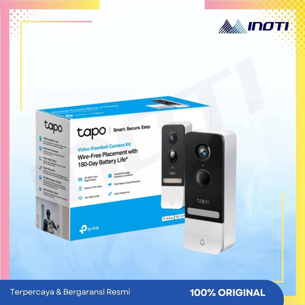 Jual TAPO D230S1 Smart Battery Video Doorbell Color Camera with Hub 5MP ...