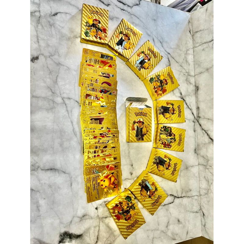 Jual 1 BOX KARTU POKEMON EMAS ISI 55 PCS KARTU / KARTU POKEMON GOLD EKSKLSIF | Shopee Indonesia