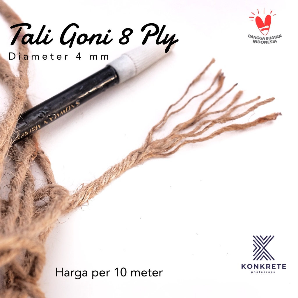 Jual Tali Goni Tali Rami Tali Hampers Kerajinan 8 ply 10 meter | Shopee ...