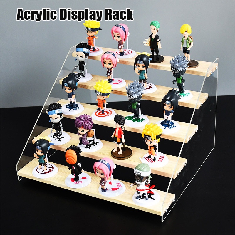 Jual Acrylic Display Rack Large Capacit Trapezoidal Transparent Blind ...