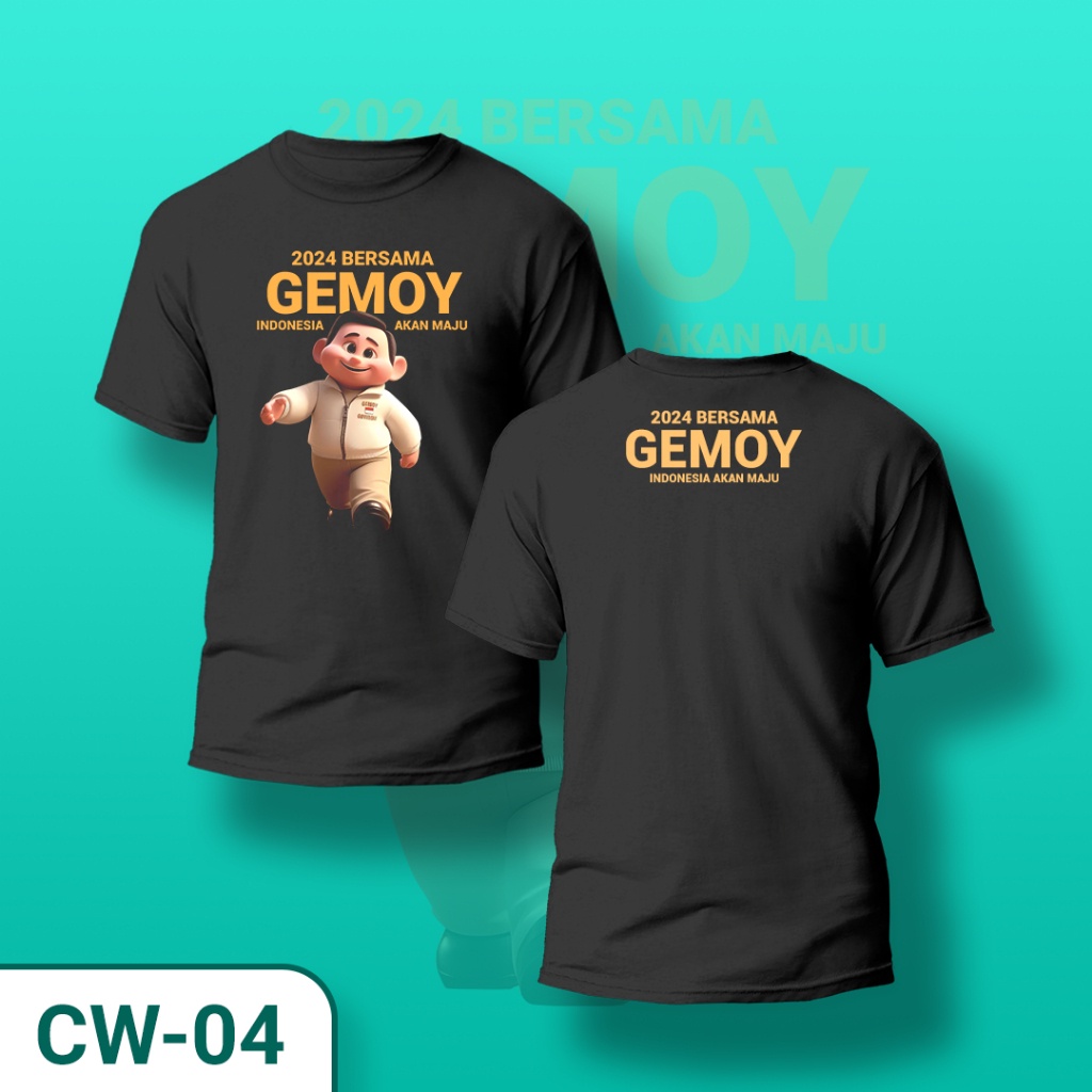Jual T-Shirt Viral Capres 2024 | Kaos Bersama Gemoy Indonesia Maju ...