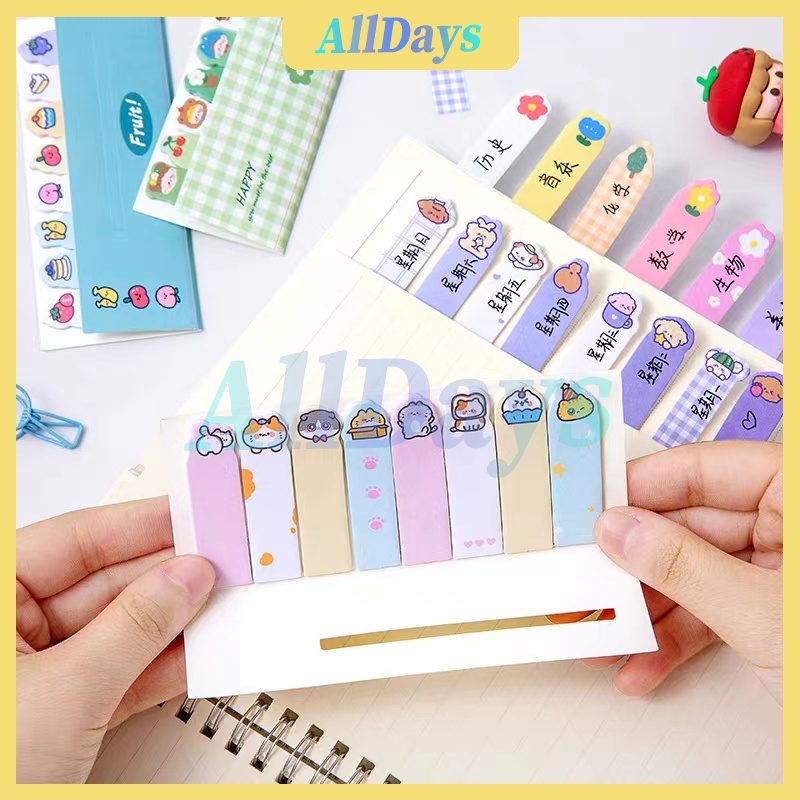 Jual Sticky Notes 8IN1 120 Lembar Pembatas Buku Karakter Hewan Lucu ...