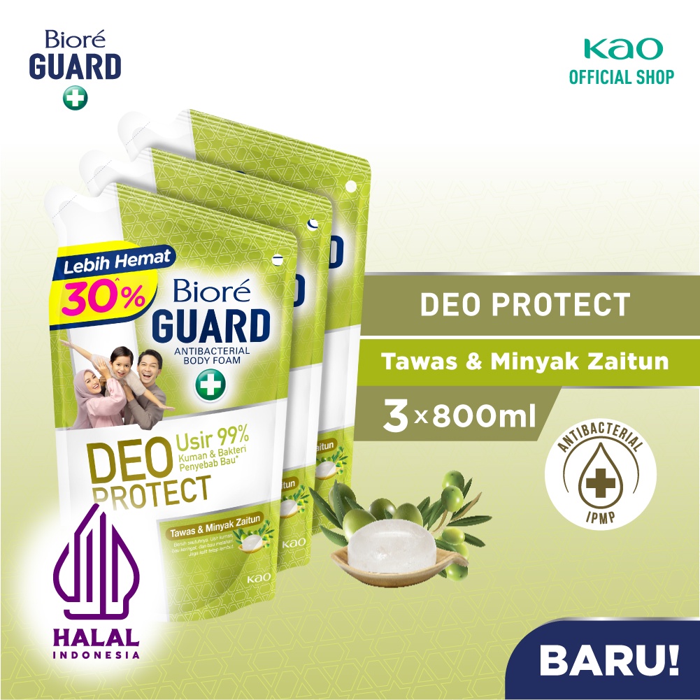 Jual Biore Guard Deo Protect Sabun Mandi Cair Anti Bakteri Halal Tawas ...