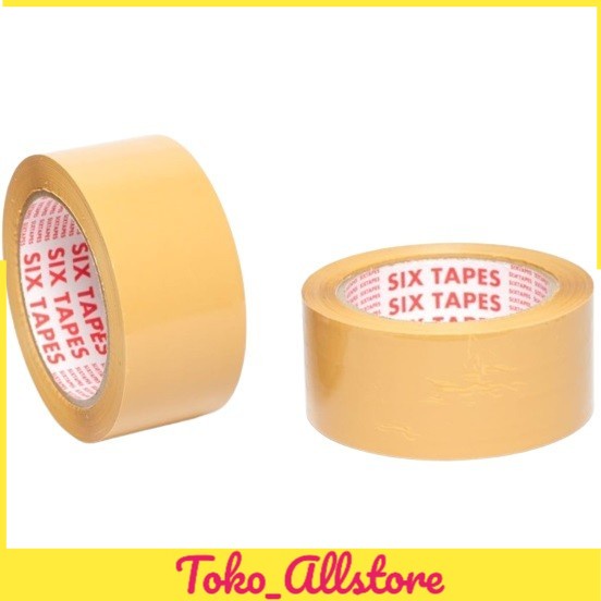 Jual Lakban SIX TAPE Kuat Rekat Tebal 2 inch x 80M isolasi selotip packing OPP Tape setara ...