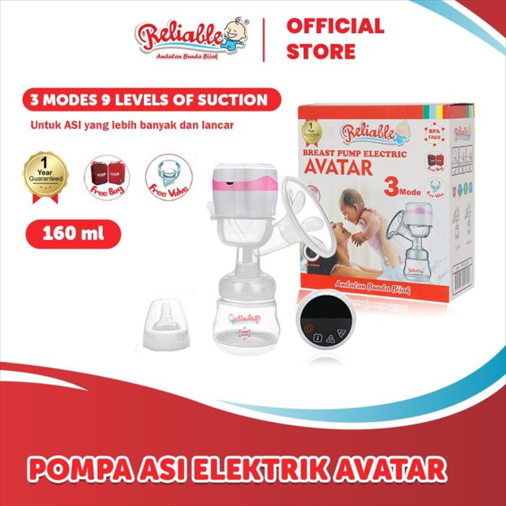 Jual Reliable Breast Pump Electric Avatar 3 Mode Pompa ASI Elektrik ...