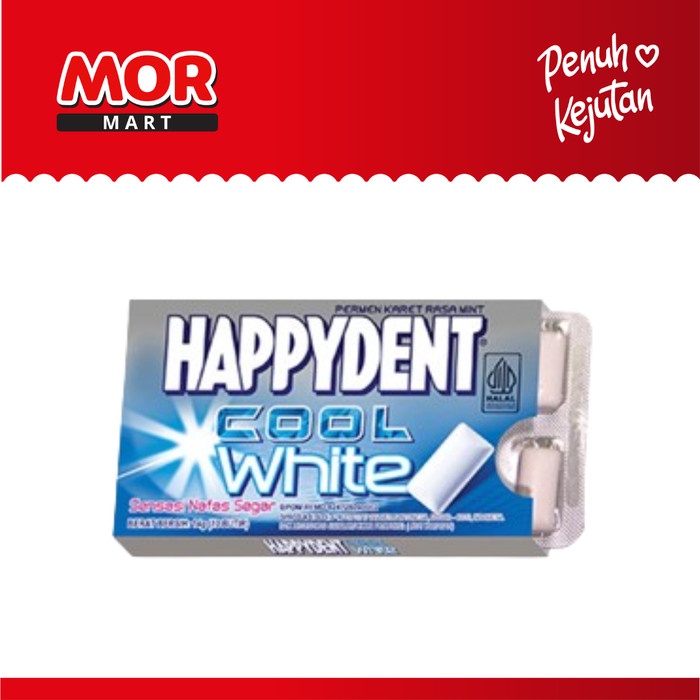Jual HAPPYDENT Mint Cool white Blister 14g | Shopee Indonesia