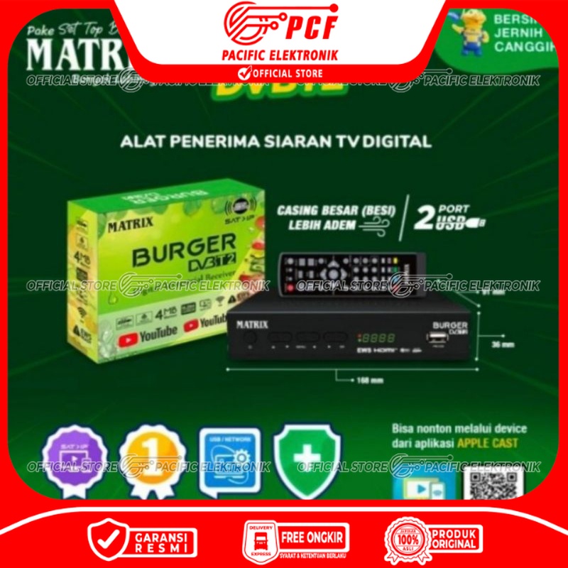 Jual Set Top Box / STB Matrix Burger Hijau | Shopee Indonesia
