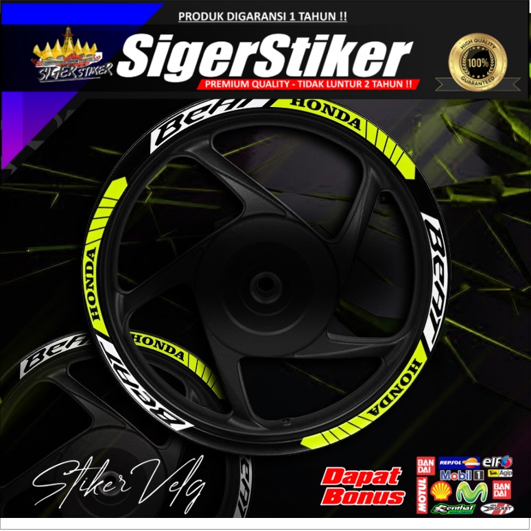 Jual STICKER LIST VELG BEAT 2 SET DEPAN BELAKANG KANAN KIRI | Shopee ...