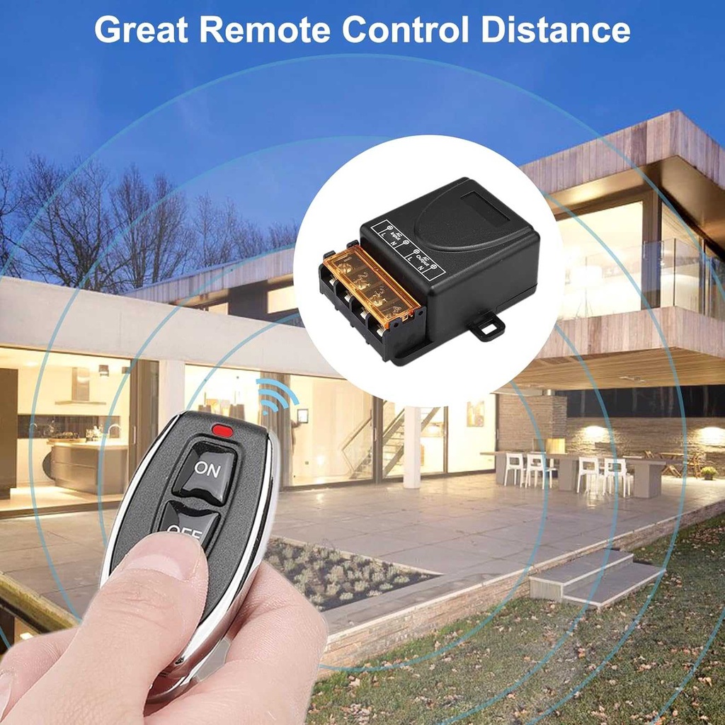 Jual [COD] Wireless Relay Switch Remote Control 433 MHz 220V 30A ...